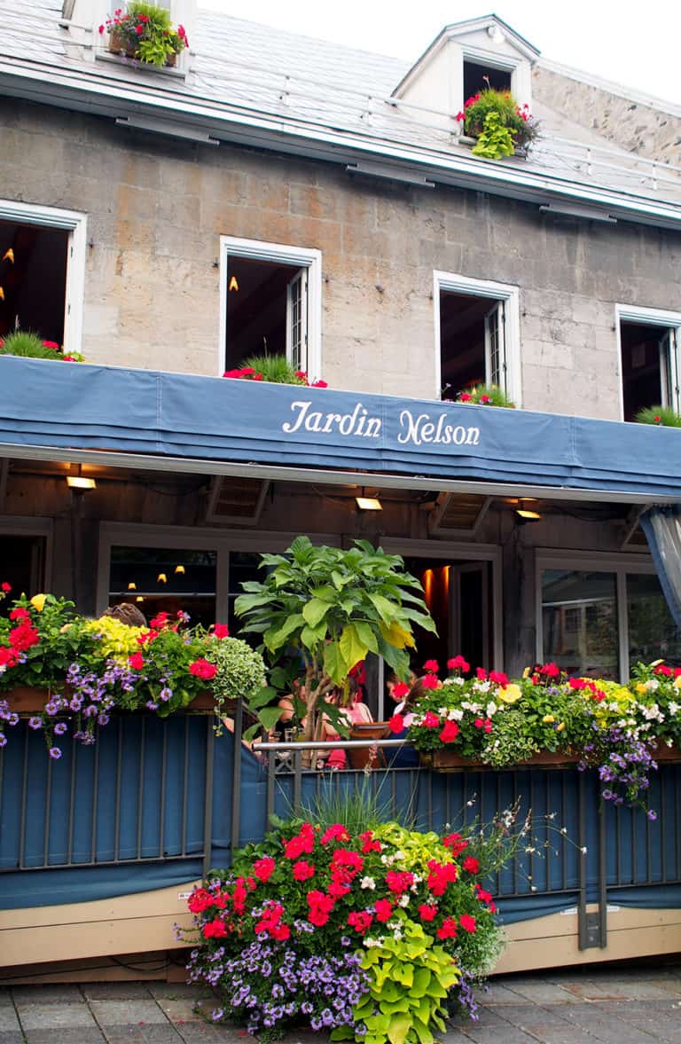 Jardin Nelson - Garden View Dining in Old Montreal Quebec - The Yums